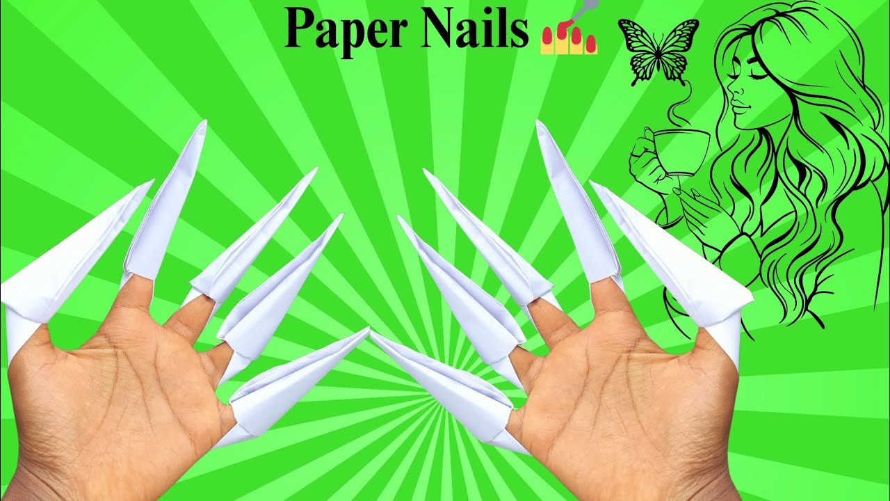 DIY Paper Nails 💅 l Simple Claws Paper Craft ️ l Coffee Break ☕♀️ - YouTube