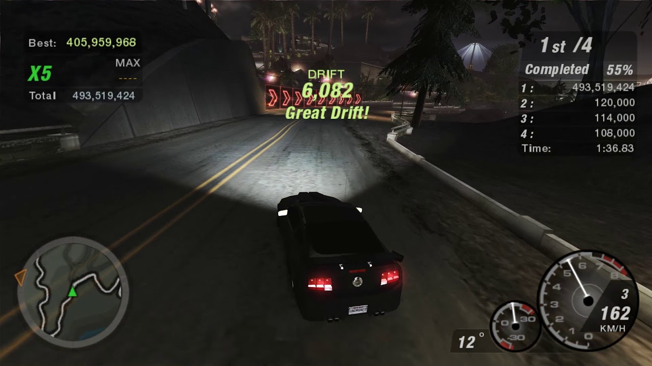 NFS Underground 2 - Cheat Drift | Lighthouse | Ford Mustang GT - YouTube