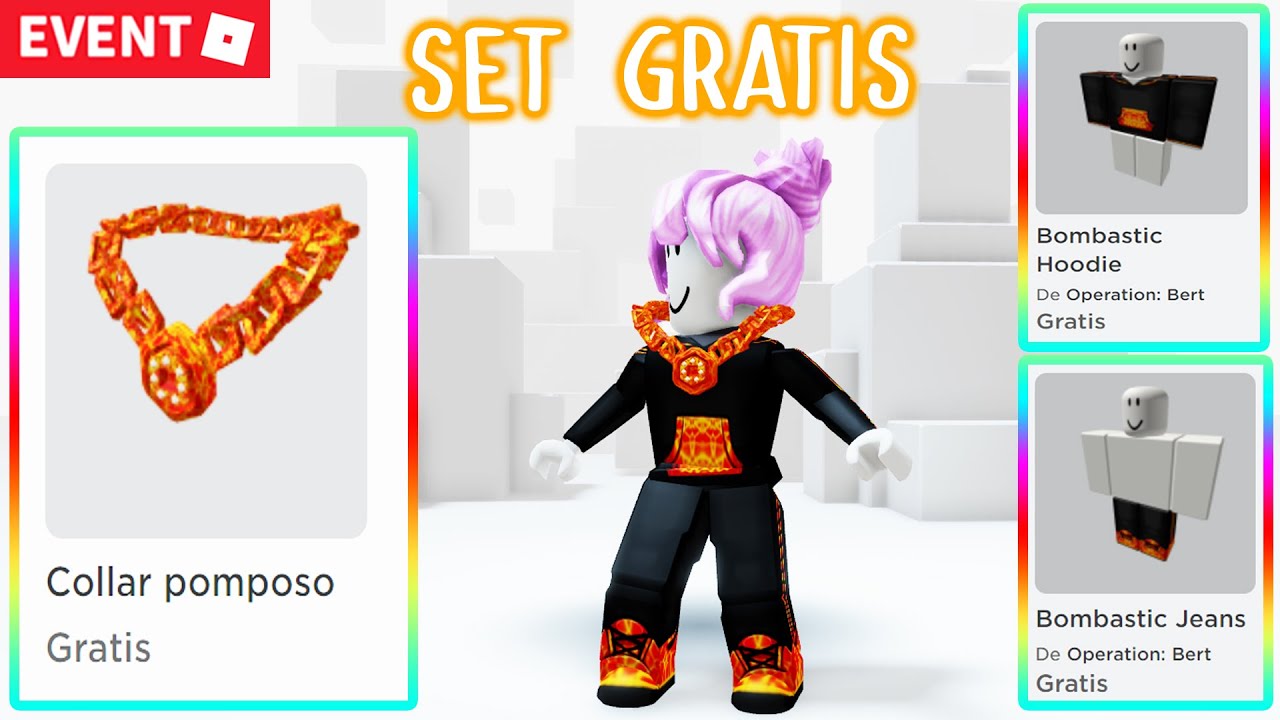 COMO CONSEGUIR *GRATIS* COLLAR Y ROPA BOMBASTIC en ROBLOX [EVENTO ...
