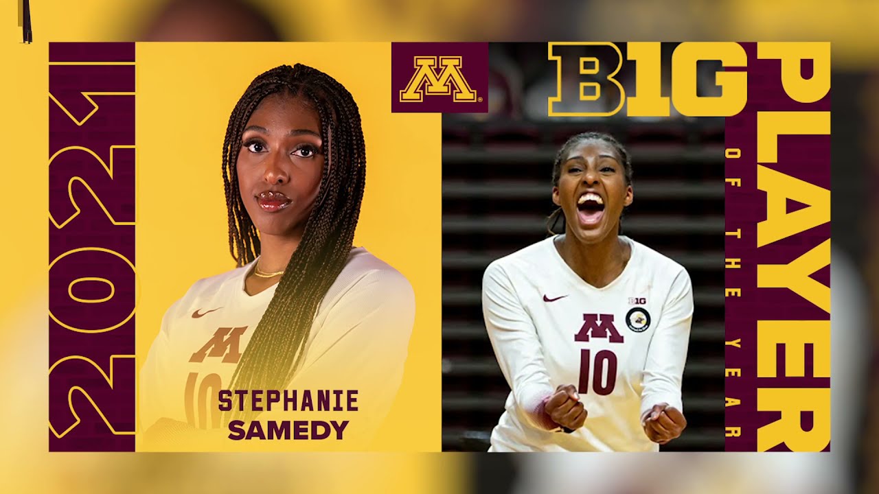 Gopher Volleyball's Stephanie Samedy: 2021 B1G Player of the Year - YouTube