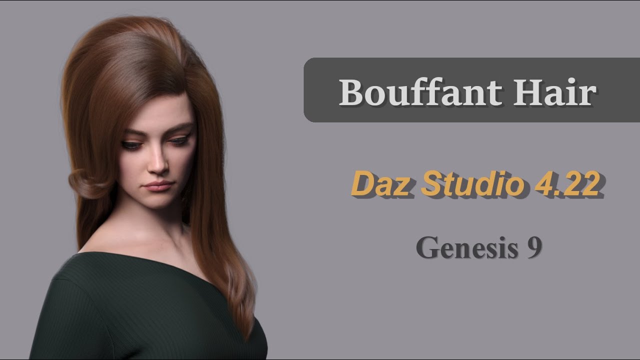 Posing & Simulation Guide - Bouffant Hair for G9 | Daz Studio 4.22 - YouTube
