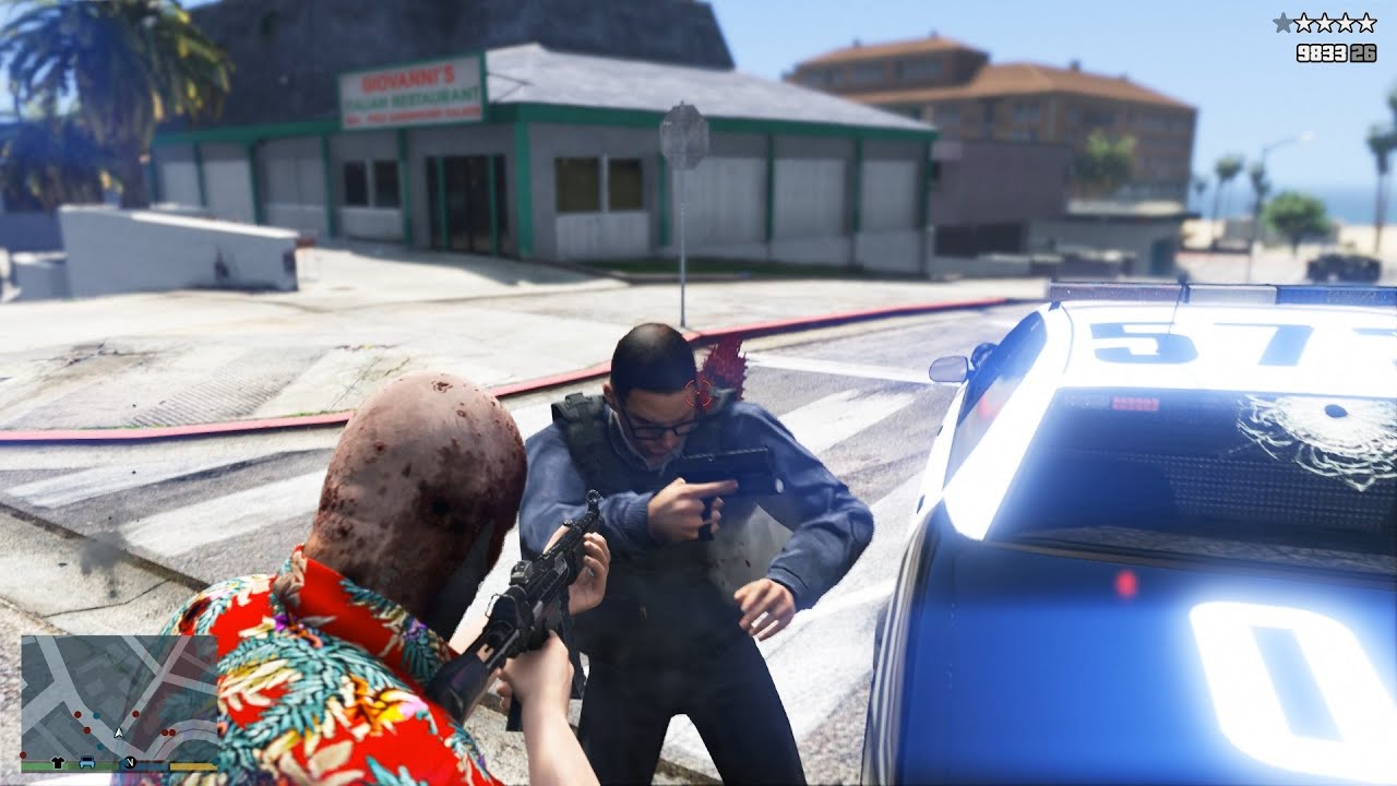 GTA V Madrazo Cartel Shootout + Five Star Heat Escape [PEV:SALE] - YouTube