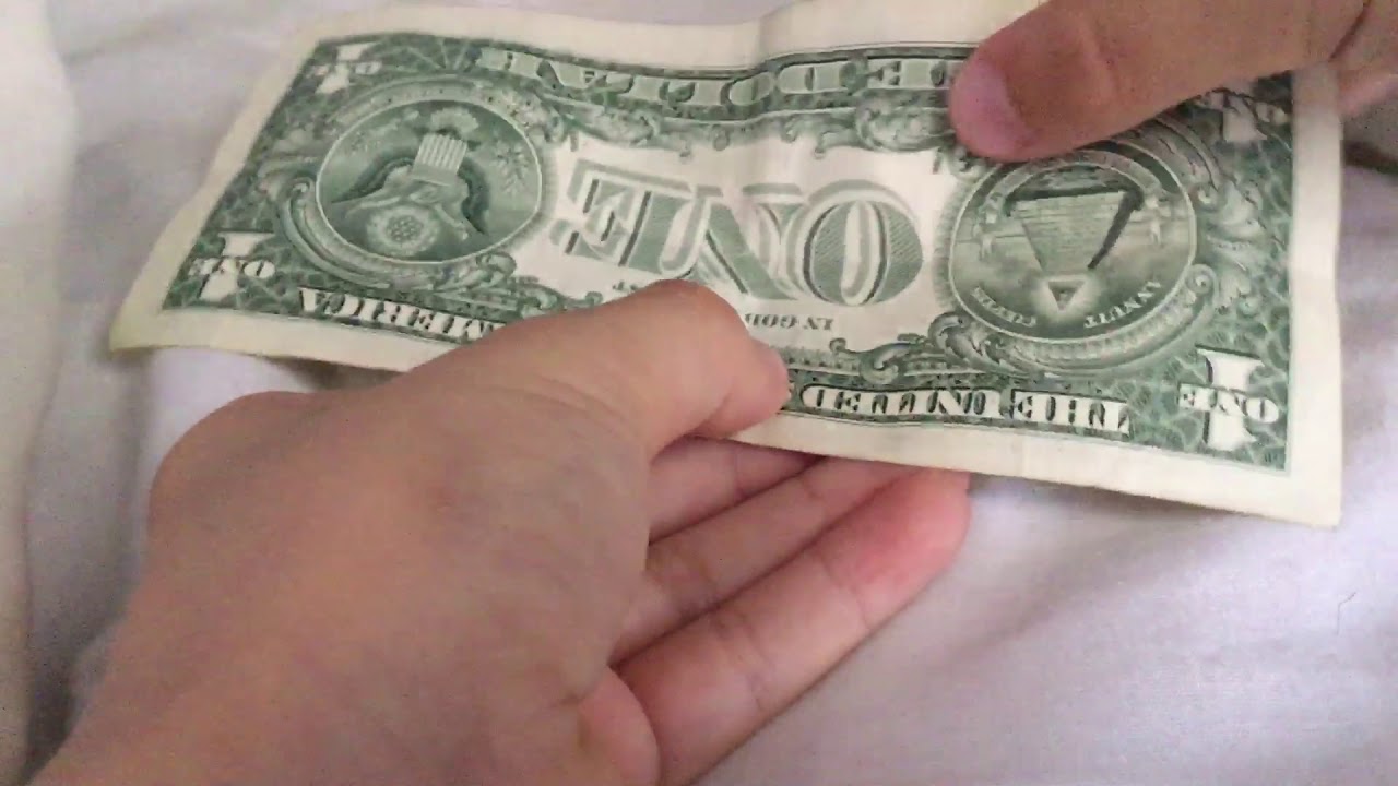 How to do the magical dollar bill trick super simple - YouTube