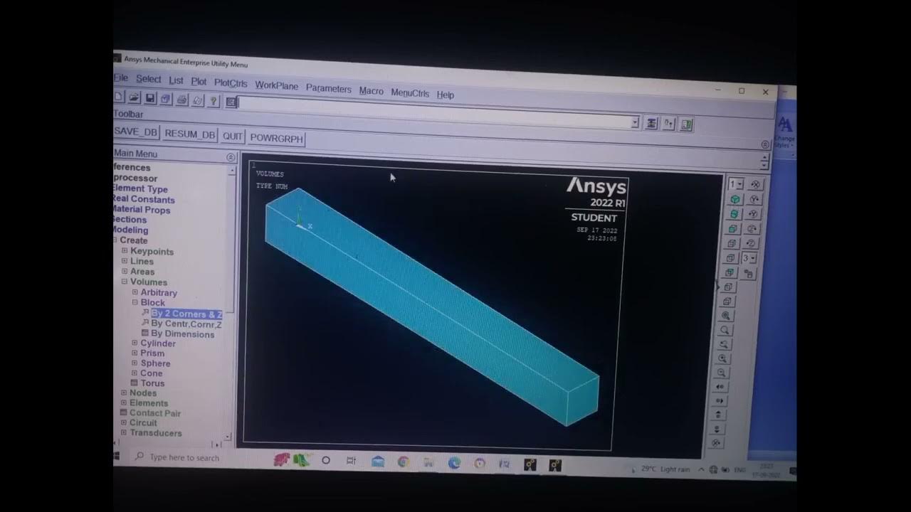 Ansys Excercise 2: Structural Analysis Mechanical APDL - YouTube