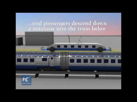 Futuristic design allows trains to run without stop - YouTube
