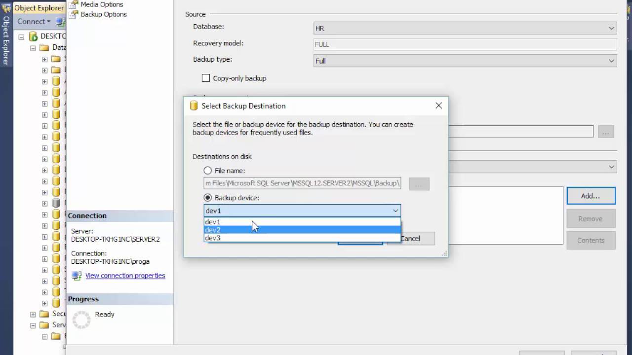 16 Demo Full to multiple backup sets to decrease backup time - YouTube