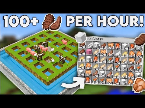 Easy Automatic AFK Food farm in Minecraft Bedrock 1.20! (MCPE/Xbox/PS4 ...