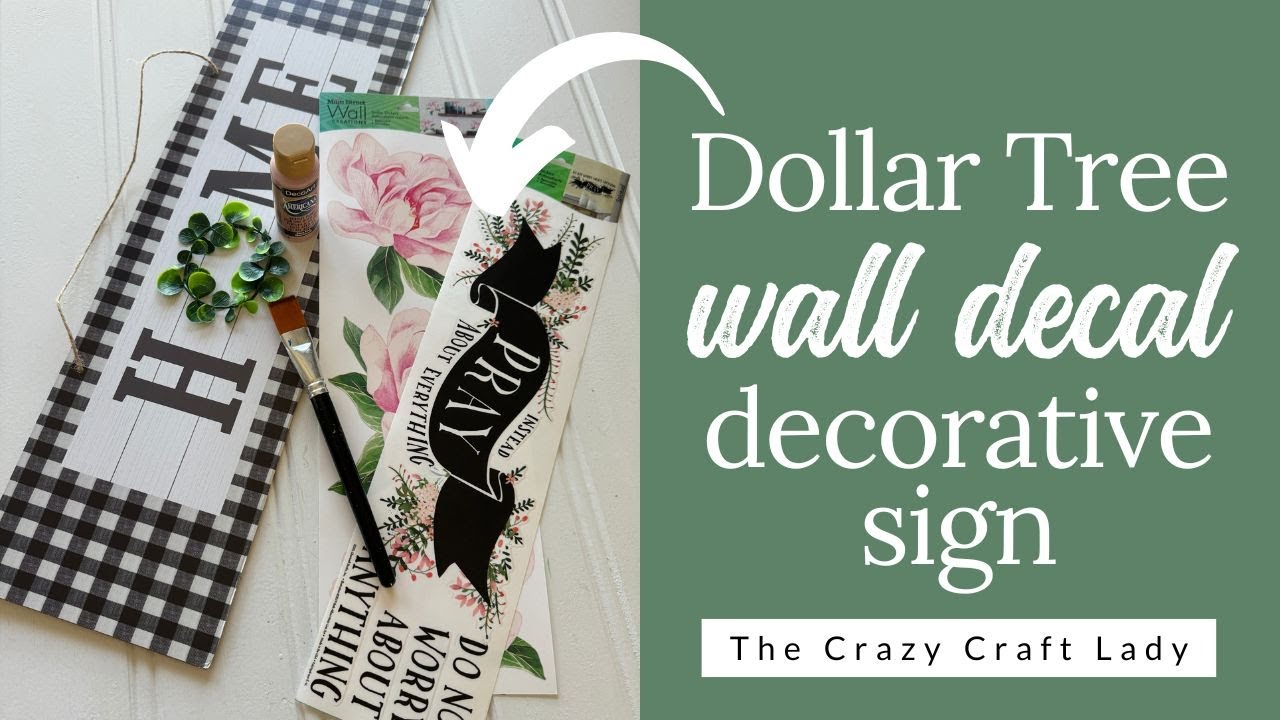 DIY Sign Using Dollar Tree Wall Decals - YouTube