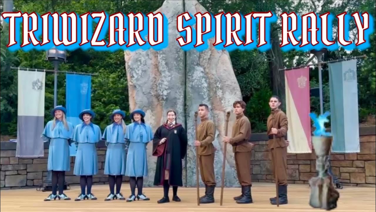 TRIWIZARD SPIRIT RALLY SHOW IN HOGSMEADE 2024 || WIZARDING WORLD OF ...