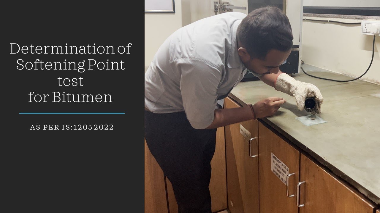 Softening point test of bitumen | As per IS 1205 - YouTube