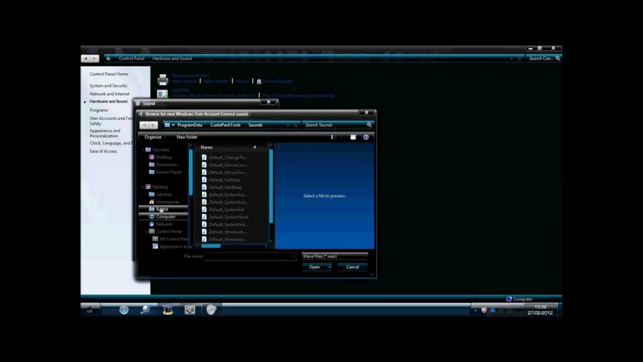 How to change the log on sound in windows 7 - YouTube