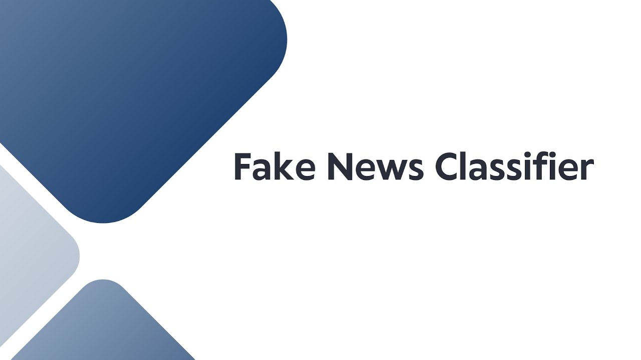 Fake News Classifier - YouTube