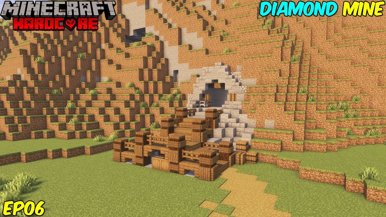 I Build Diamond Mine Minecraft | Hardcore Survival EP06. - YouTube