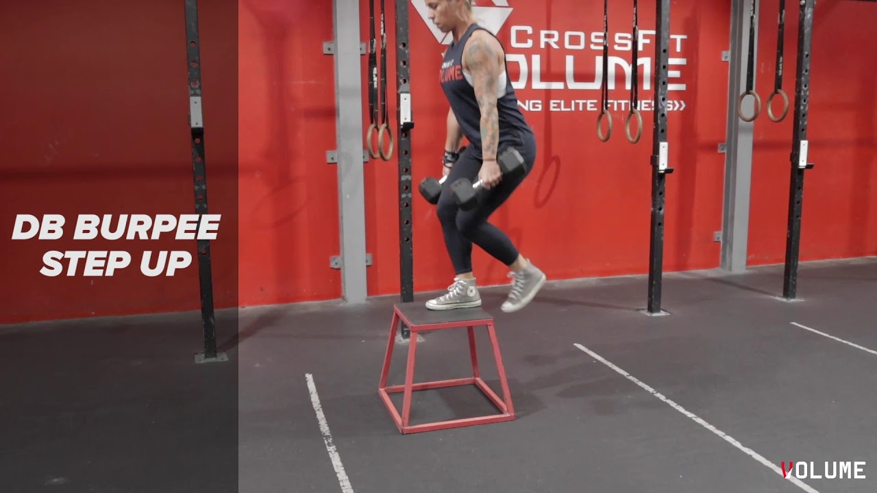 db burpee step up - YouTube