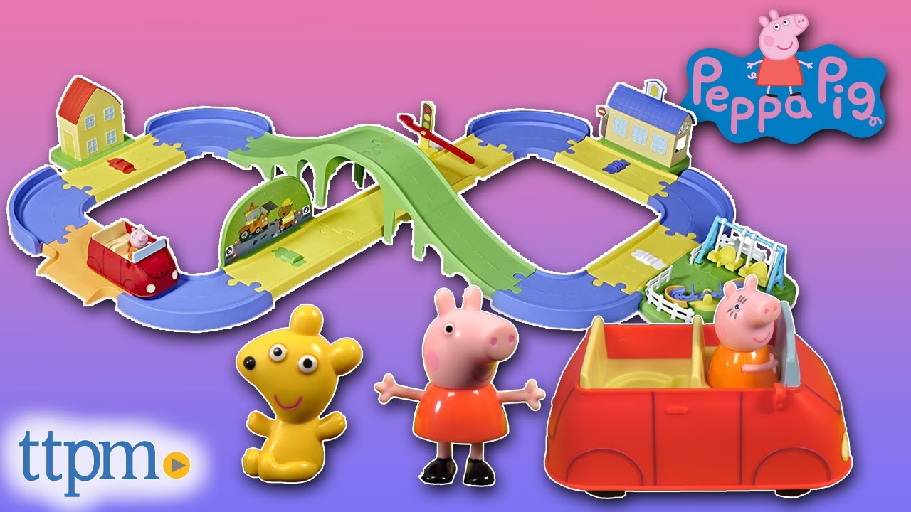 Peppa Pig All Around Peppa’s Town Playset - YouTube