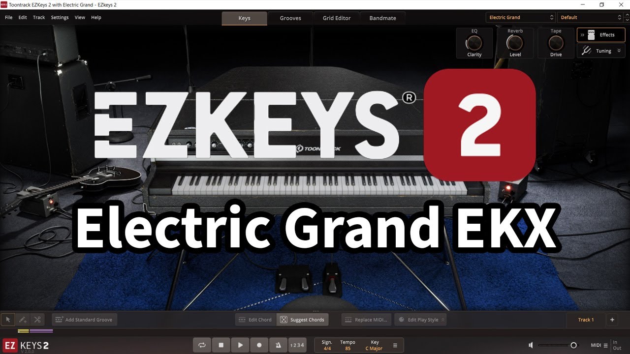 Toontrack EZkeys 2 with Electric Grand EKX All Presets DEMO - YouTube