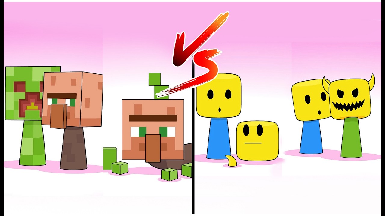 Sprunki OC Villager & Creeper VS Noob & Evil Noob OC Pyramixed Phase 4 ...