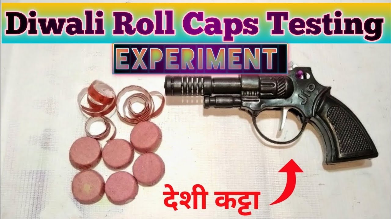 Diwali Roll Caps Testing.| Roll Caps experiment. - YouTube