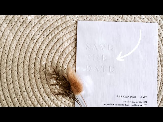 Diy Embossed Invitations DIY Wedding Invitations Wedding Stationery
