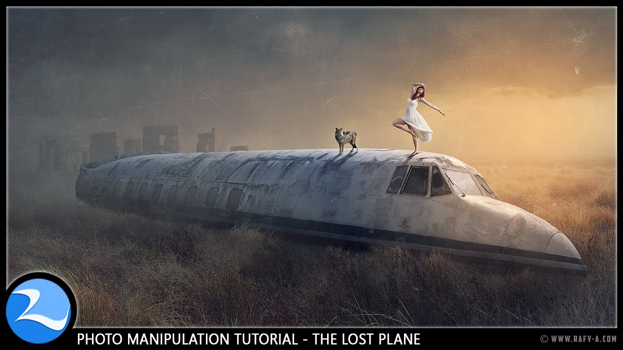 Making The Lost Plane Manipulation Scene Effect In Photoshop - YouTube