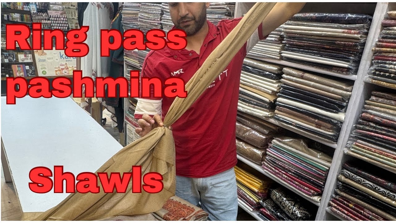 pashmina shawls || pashmina shawl ring test - YouTube