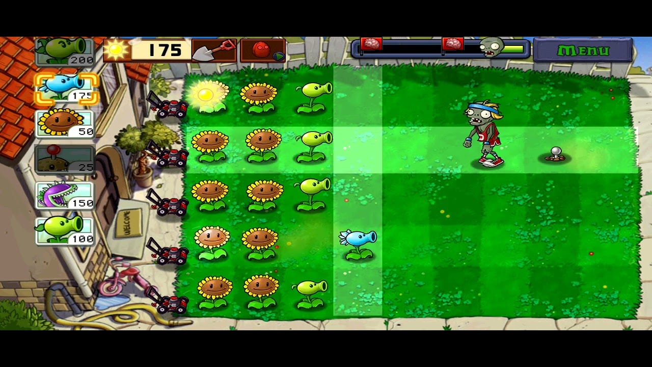 Plants vs zombies: Map ban ngày, ngày 9 - YouTube