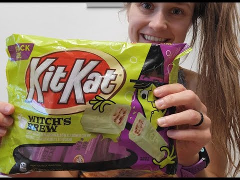 "Witch's Brew" Marshmallow Flavored Halloween Kit Kat Taste Test! - YouTube