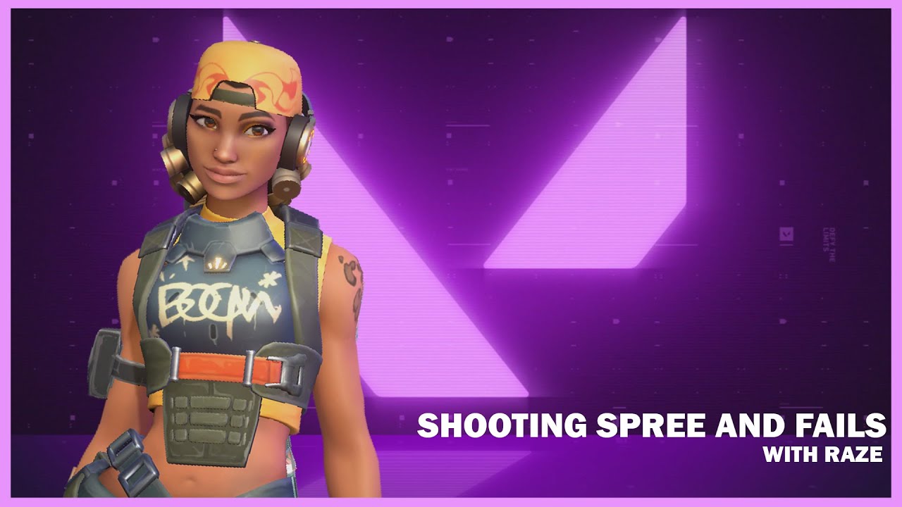 VALORANT | SHOOTING SPREE MOMENTS WITH RAZE, NADE THROW, FAILS AND MORE ...