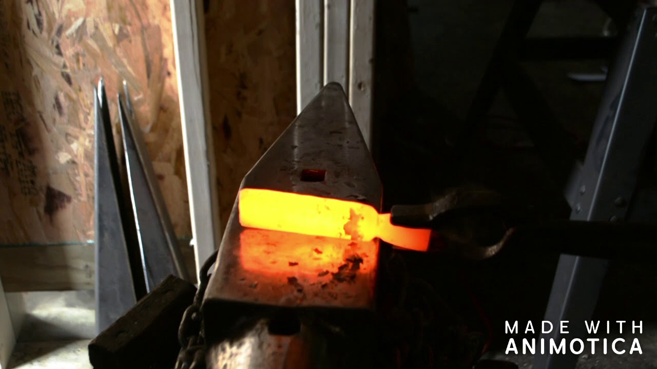 Blacksmithing - Forging a Chisel - Part 1 The Blade - YouTube