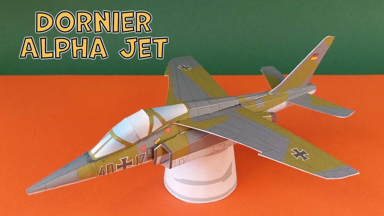Dassault/Dornier Alpha Jet Paper Model | How to Make Paper Airplane ...