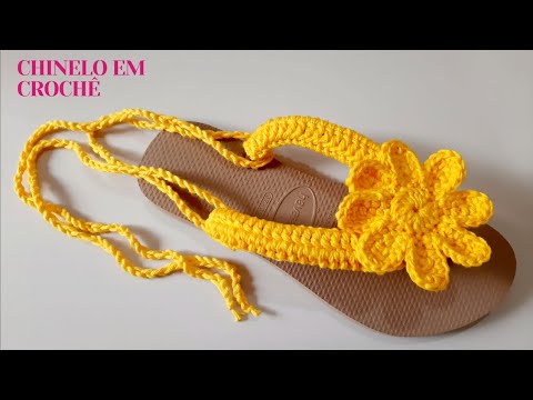 CHINELO CUSTOMIZADO EM CROCHÊ FÁCIL - YouTube