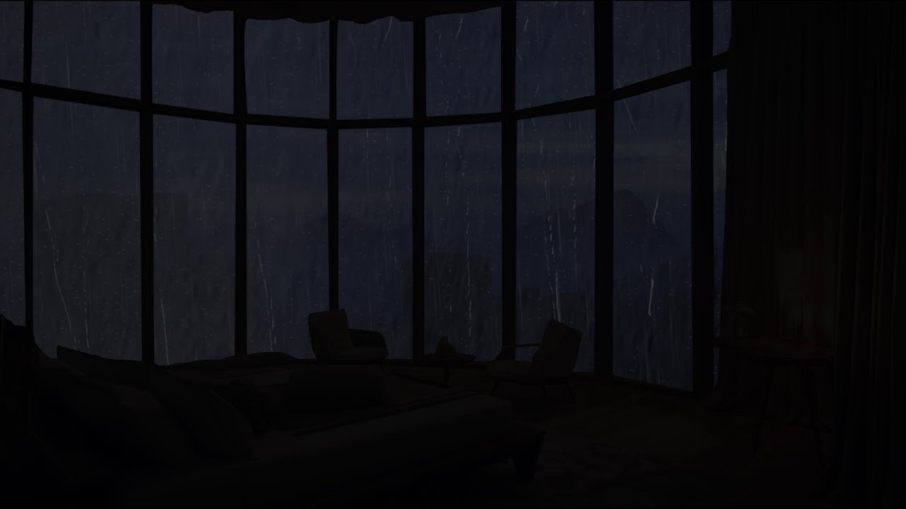 Cozy Rainy Night: The Rain At The Houses On The Cliff Outside The ...