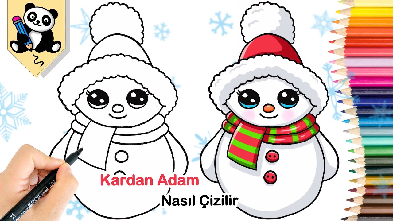Kardan Adam Çizimi Kolay - Kardan Adam Nasıl Çizilir - Kardan Adam ...