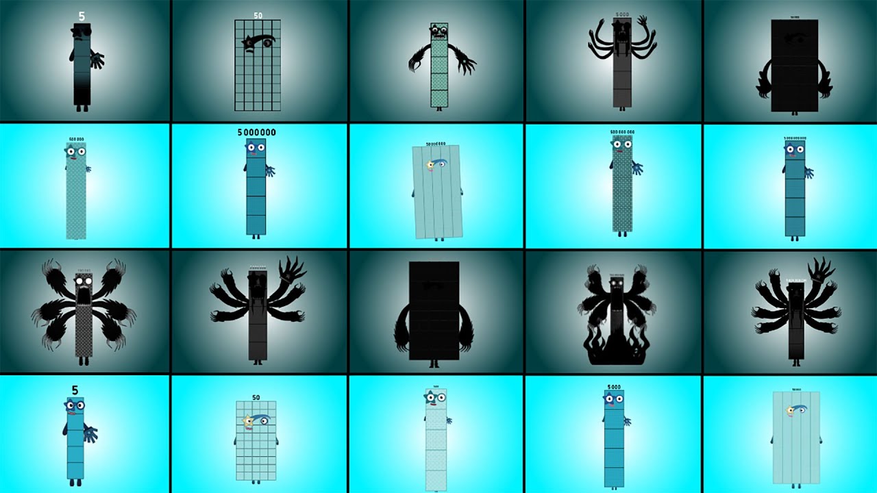 UNCANNY Vs Normal! Numberblocks Band Re-Take But Fives (5-5B) The BEST ...