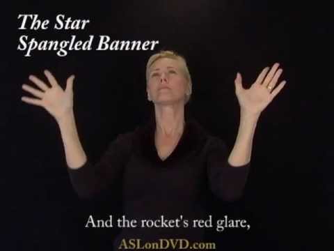 Signing National Anthem - Sign Pledge Allegiance - Learn Sign Language ...