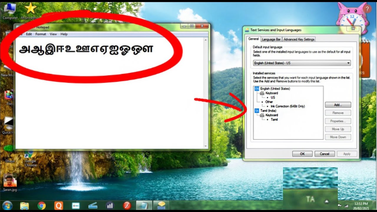 How to Add Tamil Font in Computer Keyboard / EASY WAY To Tamil Typing ...