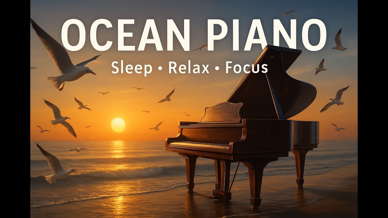 🎹🌊 6 Hours of Relaxing Ocean Piano – Gentle Waves & Seagulls for Sleep ...