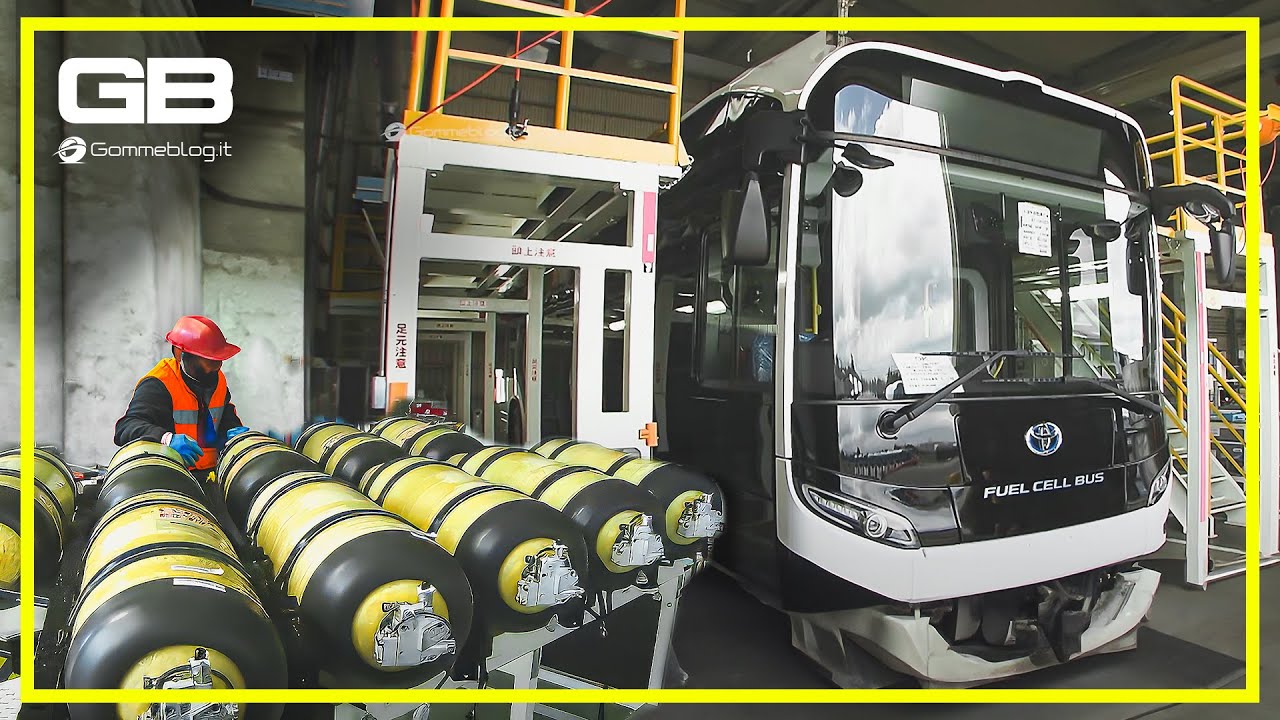 Toyota BUS Hydrogen Fuel Cell PRODUCTION 🇯🇵 Japanese Factory - YouTube