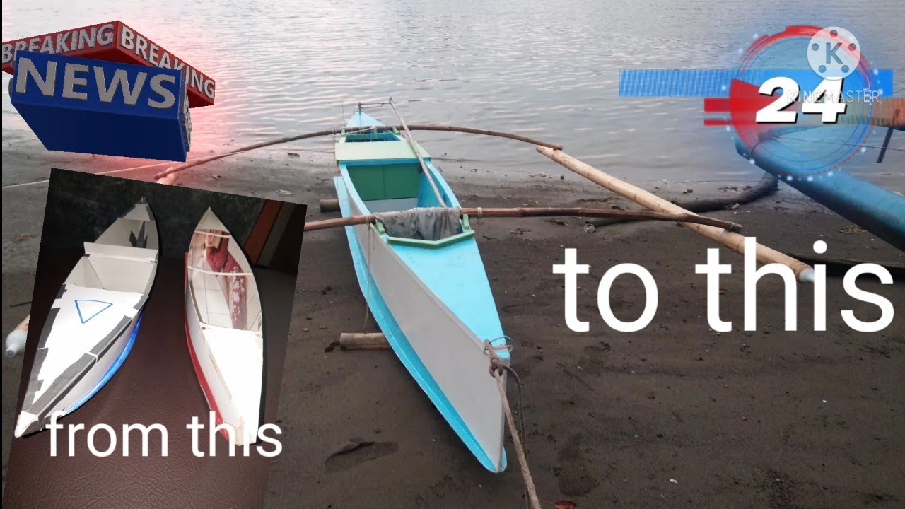 1st timer GUMAWA ng bangka kaya ko pala .DIY on how to make BOAT ...
