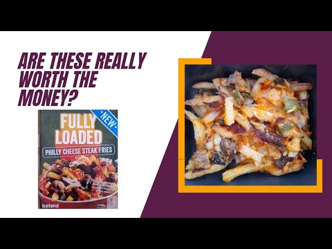 Iceland Fully Loaded Philly Cheese Steak Fries Review (£3.75) - YouTube