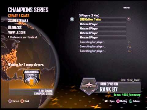 Call Of Duty Black Ops 2 League Play Hacker IRON Division Rank 1 - YouTube