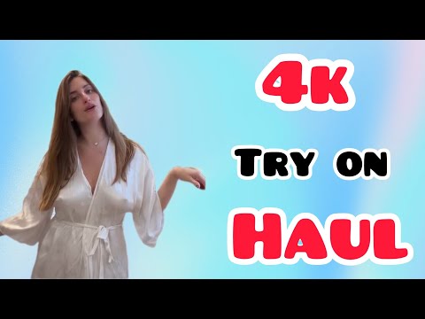 4K Try-On Haul | 4K Transparent cleaning  & Lingerie Chic Mesh Dress Try On haul