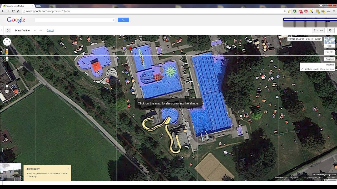 Google Mapmaker (Google Maps) Easy Toturial/ ---Edit Public Swimming ...