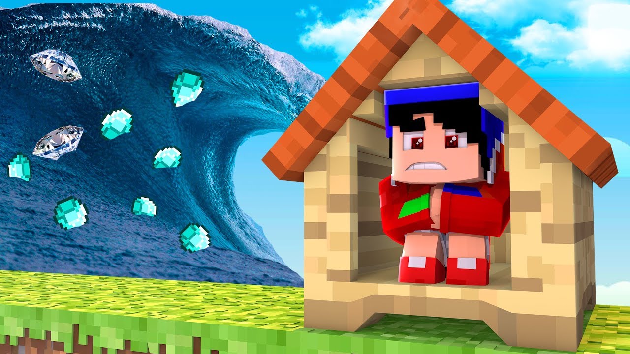 Minecraft Desafio Da Base 100 Segura Contra Tsunami De Diamante