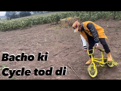 Bacho ki cycle tod di isne | pick your sunflower 🌼 - YouTube