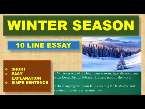 Winter season Essay from class 1 to 5th about 10 lines . - YouTube