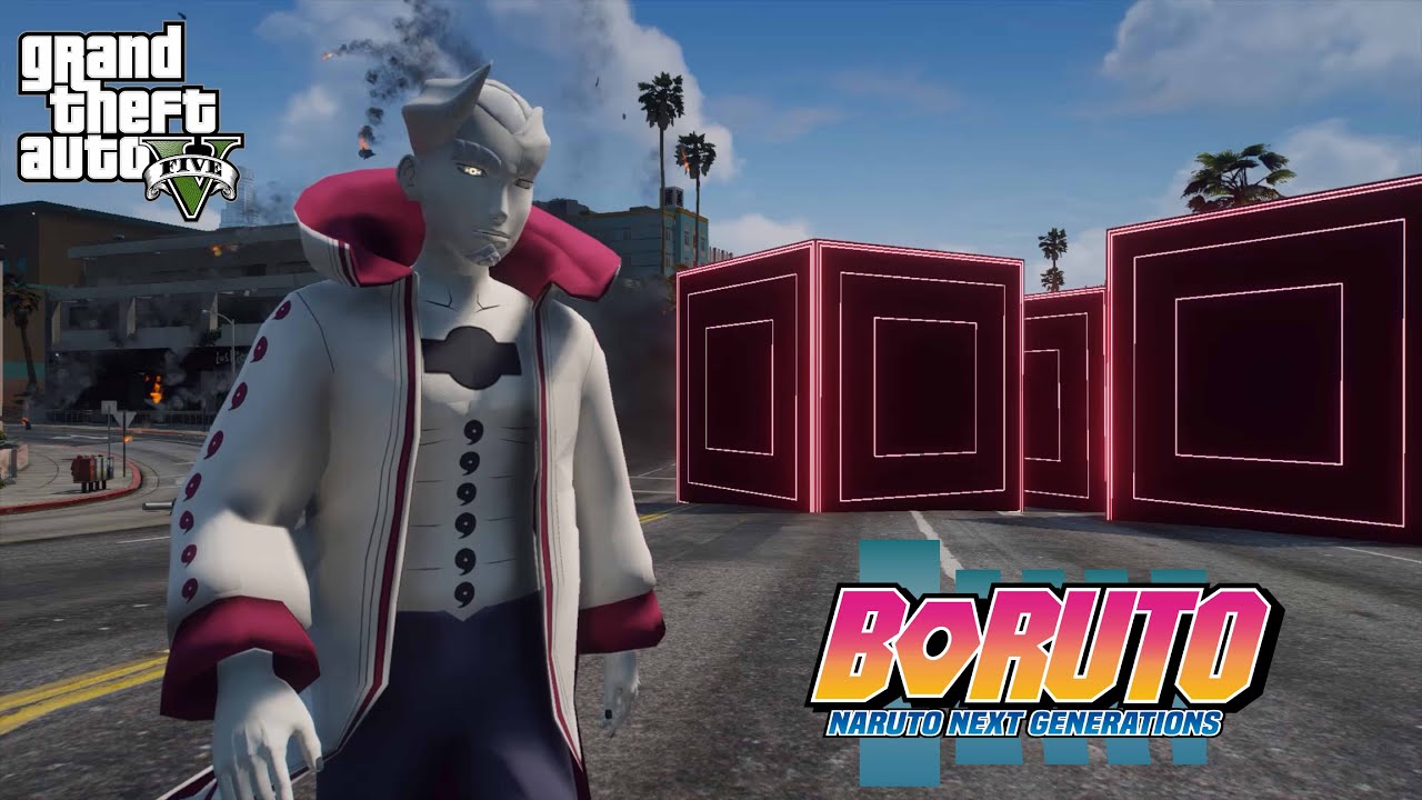 GTA 5 - Isshiki Otsutsuki Destroyed Los Santos with Giant Black Cubes ...