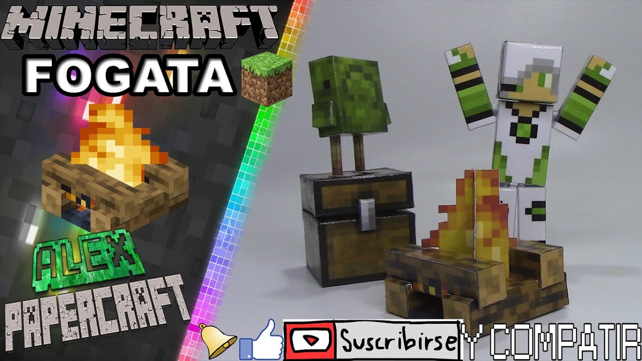 Tutorial de como hacer la Fogata de Minecraft / #Papercraft # ...