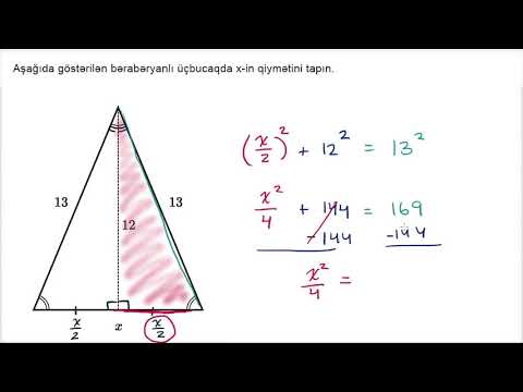 Düzbucaqlı üçbucaqda Pifaqor teoremi