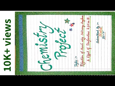 Class 12th Chemistry investigatory project|| by Creative World - YouTube